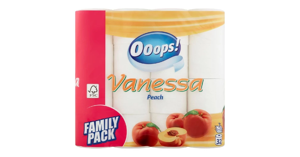 Vanessa Premium Peach Family Pack toalettpapír 3 rétegű 32 tekercs | Home&Wash